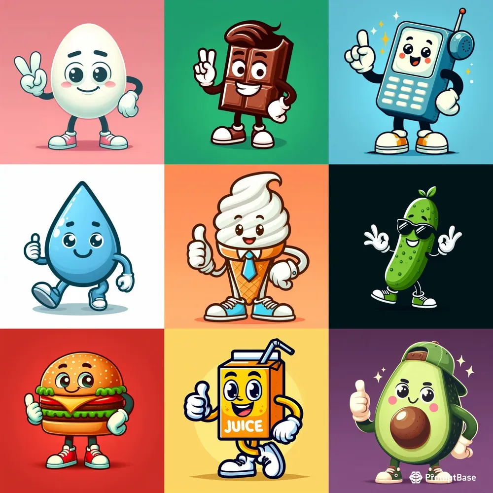 Cute Vector Mascots DALL·E Prompt | PromptBase