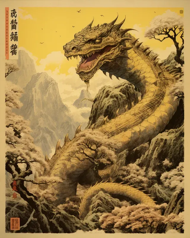 Vintage Kaiju Posters Midjourney Prompt | PromptBase