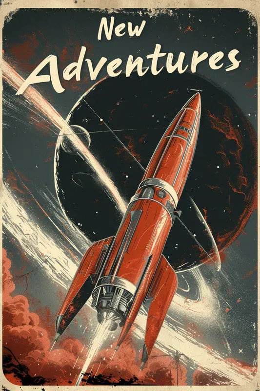 Vintage Space Travel Posters Midjourney Prompt | PromptBase