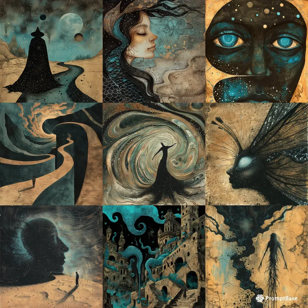 Dreamlike Mystical Surrealism Art Midjourney Prompt | PromptBase