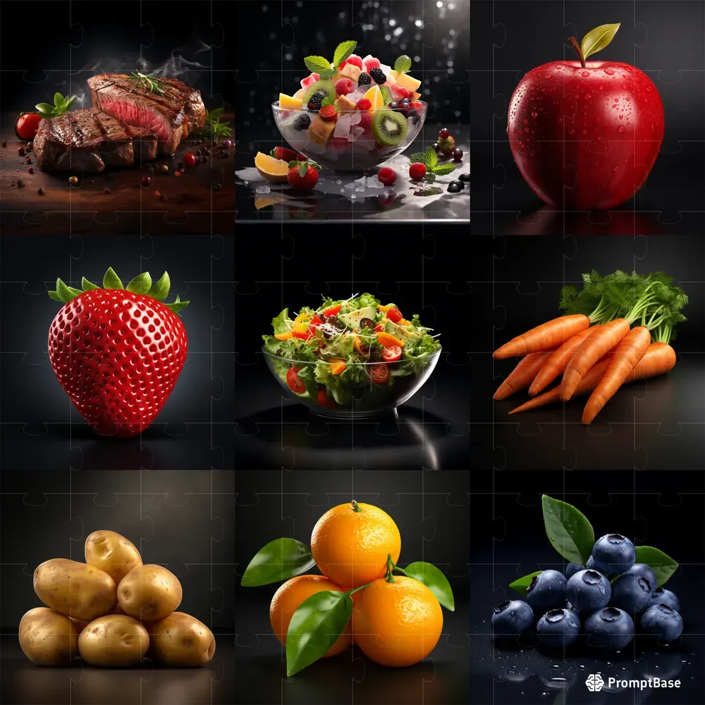 High Realistic Food Photographs Midjourney Prompt | PromptBase
