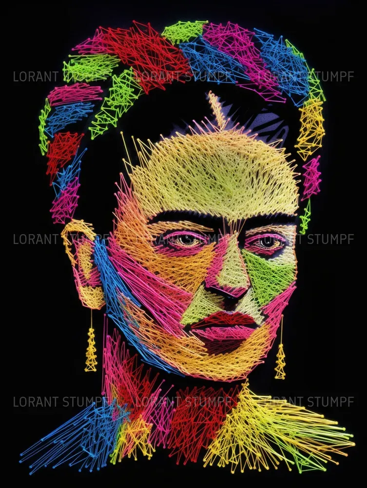 String Art Portraits Midjourney Prompt | PromptBase