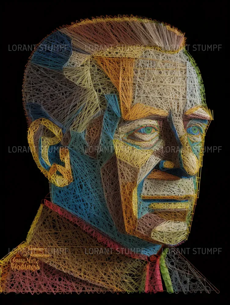 String Art Portraits Midjourney Prompt | PromptBase