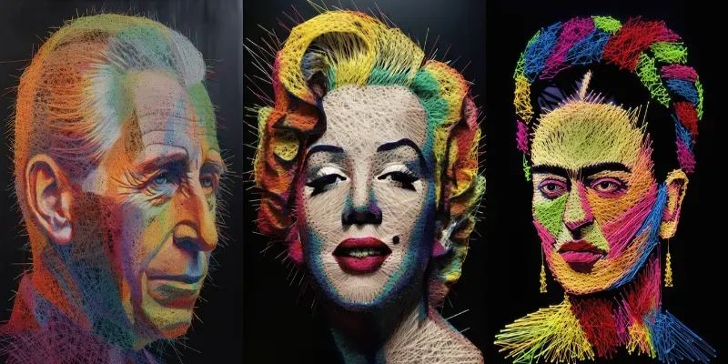 String Art Portraits Midjourney Prompt | PromptBase