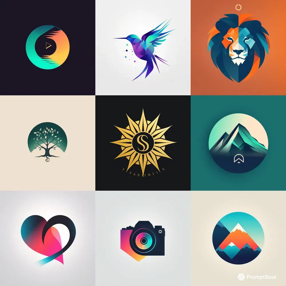 Modern Innovative Logos Midjourney Prompt | PromptBase