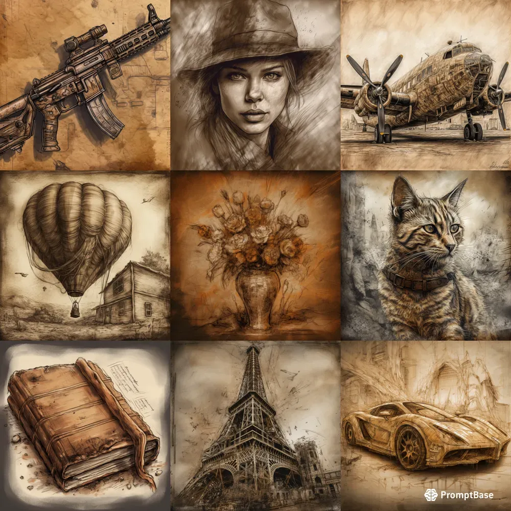 Postapocalyptic Drawings Midjourney Prompt | PromptBase