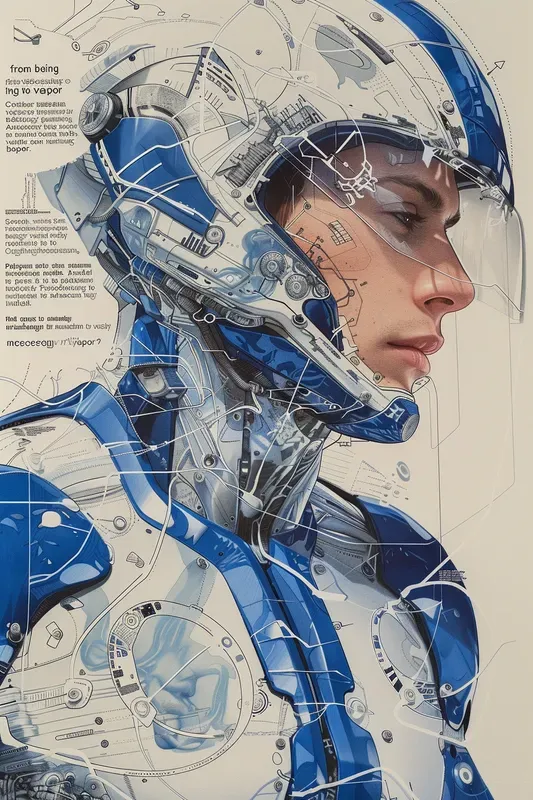 Vintage Astronaut Anatomy Diagram Posters Midjourney Prompt | PromptBase