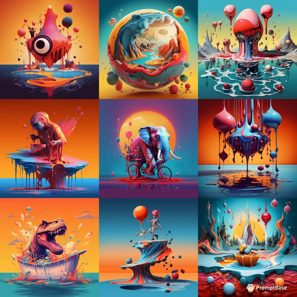 Funny Weird Abstract Art Midjourney Prompt | PromptBase