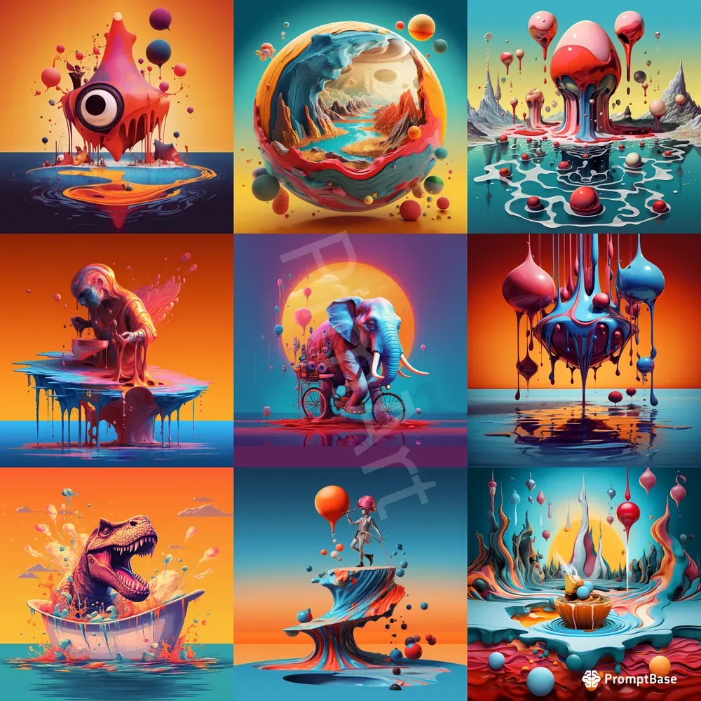 Funny Weird Abstract Art Midjourney Prompt | PromptBase