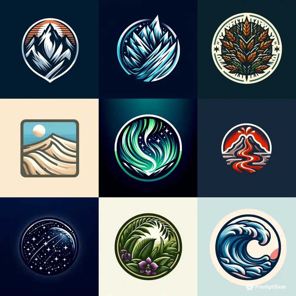 Nature-inspired Logos DALL·E Prompt | PromptBase