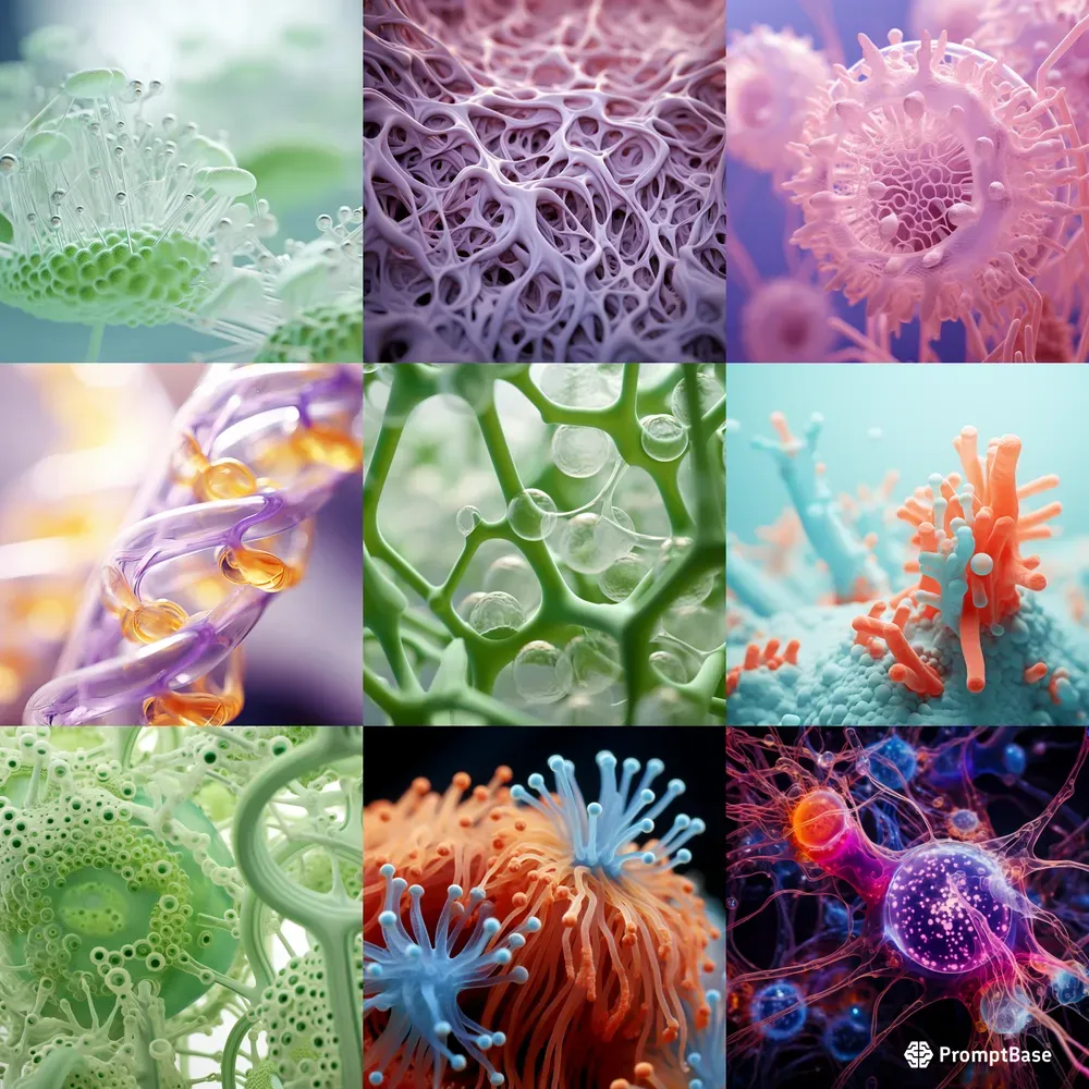 Beautiful Macrophotographies Of Cells Midjourney Prompt | PromptBase