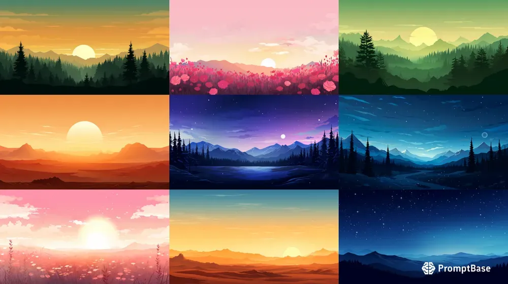 Creative Landscape Wallpapers Midjourney Prompt | PromptBase