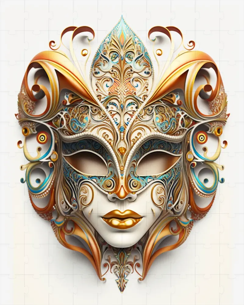 Sophisticated Carnival Masks Midjourney Prompt | PromptBase