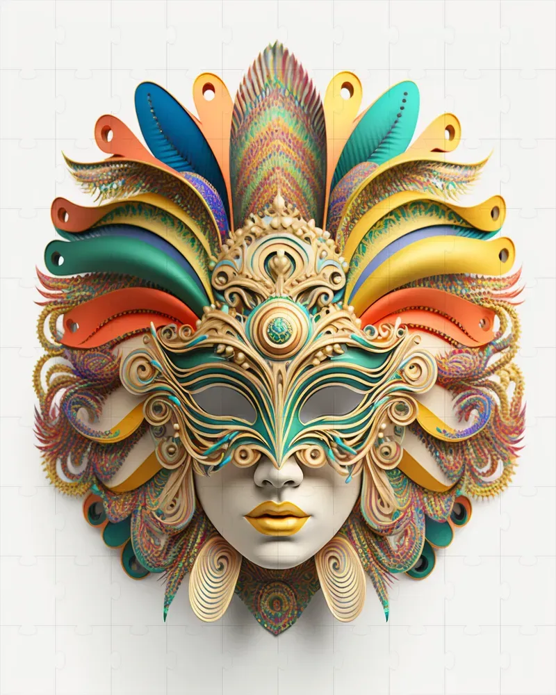 Sophisticated Carnival Masks Midjourney Prompt | PromptBase