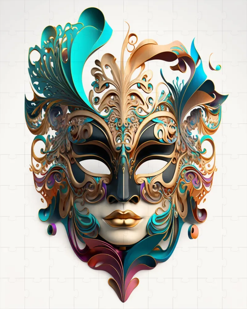 Sophisticated Carnival Masks Midjourney Prompt | PromptBase