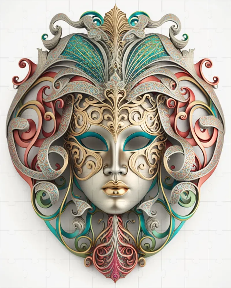Sophisticated Carnival Masks Midjourney Prompt | PromptBase
