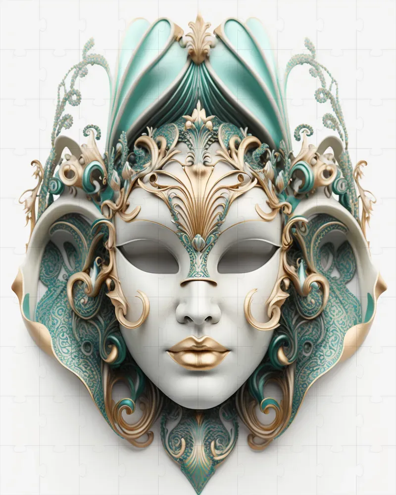 Sophisticated Carnival Masks Midjourney Prompt | PromptBase