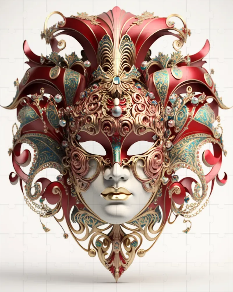 Sophisticated Carnival Masks Midjourney Prompt | PromptBase