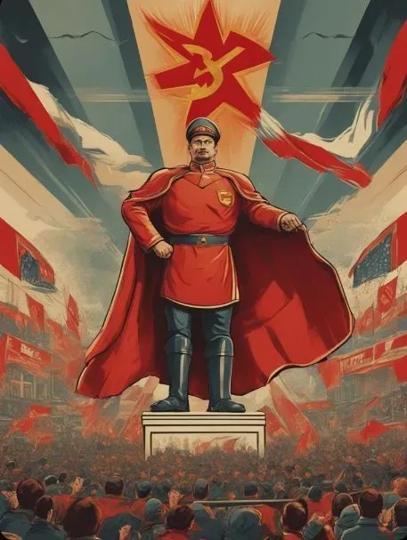 Communist Style Superhero Poster Avatars Stable Diffusion Prompt ...