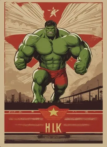 Communist Style Superhero Poster Avatars Stable Diffusion Prompt ...