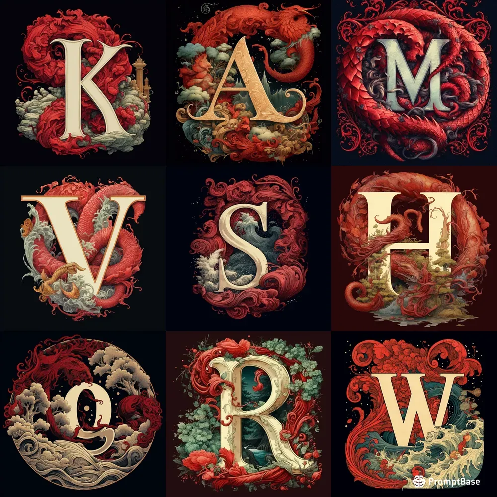 Luxury Cloud Japanese Style Letter Logos Midjourney Prompt | PromptBase