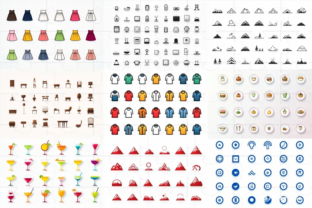 Icons Designs Midjourney Prompt | PromptBase