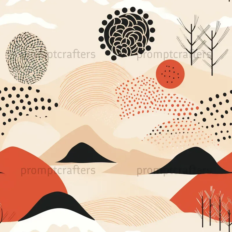 Japandi Style Patterns Midjourney Prompt | PromptBase
