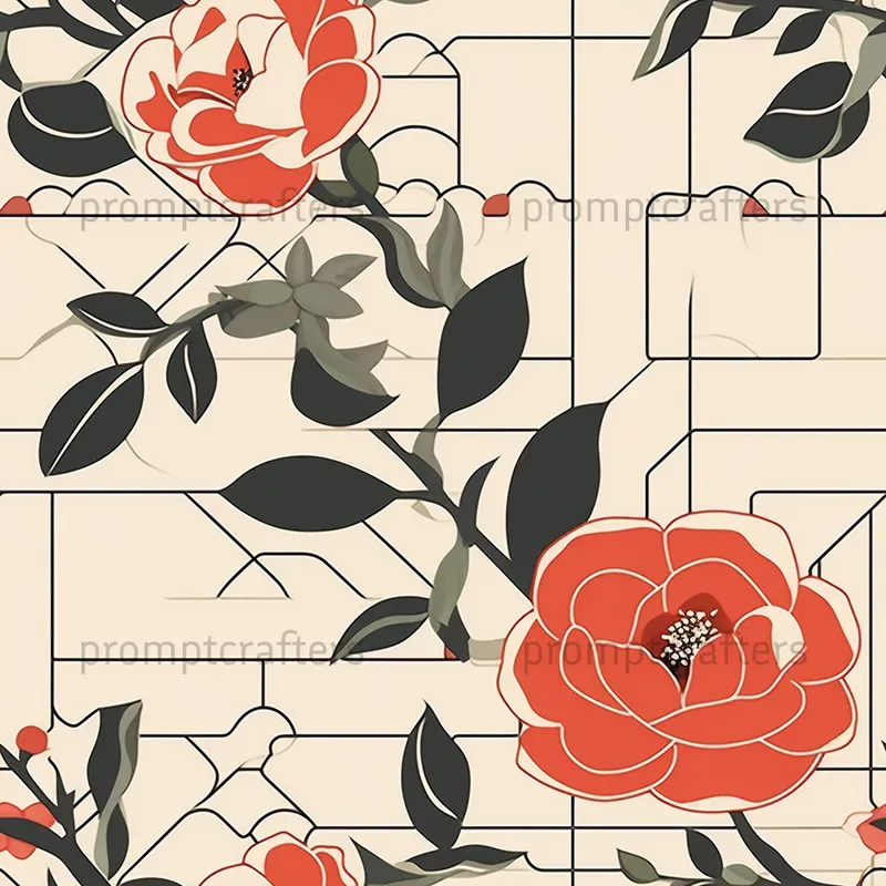 Japandi Style Patterns Midjourney Prompt | PromptBase