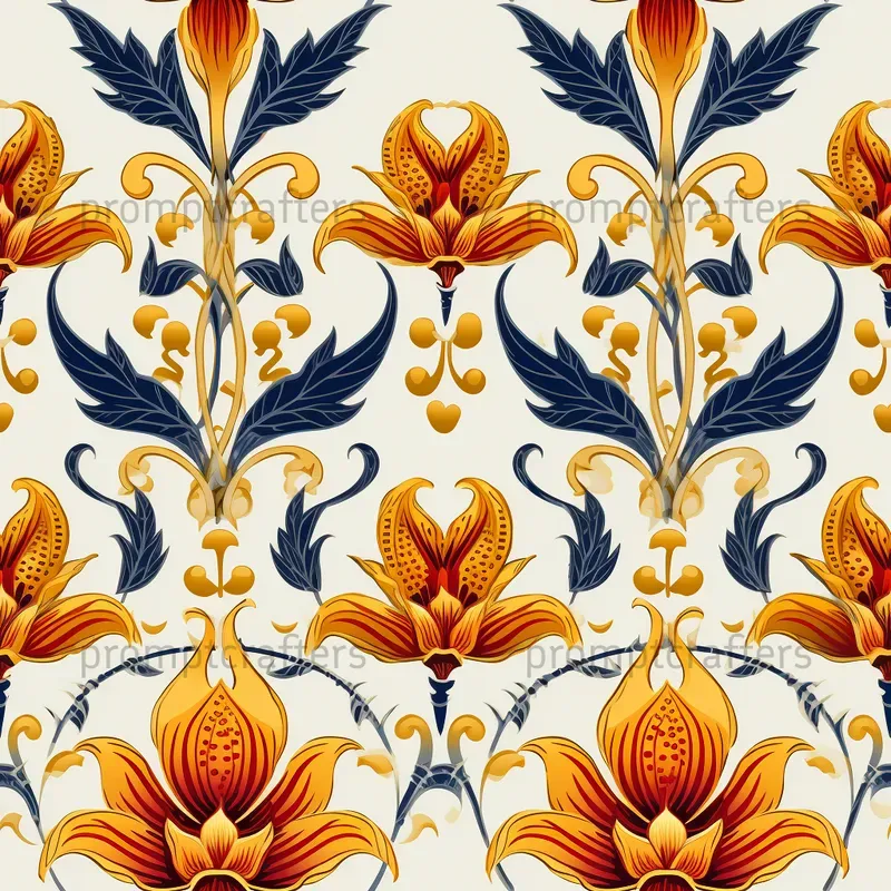 Turkish Floral Flower Patterns Midjourney Prompt | PromptBase