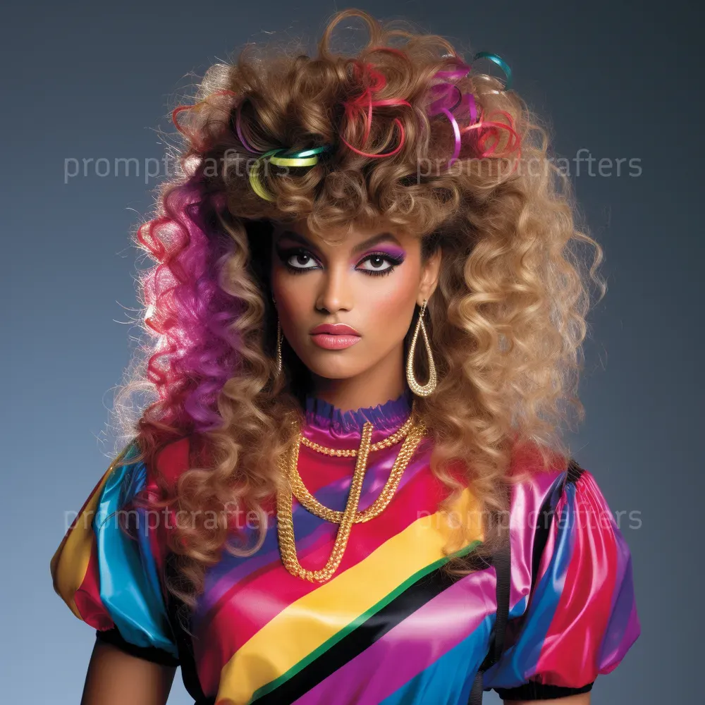 Celebrity 80s Style Portraits Midjourney Prompt | PromptBase