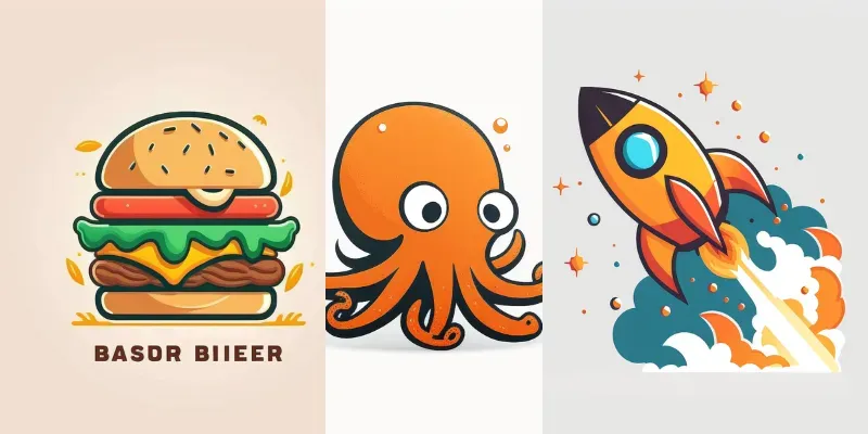 Minimalist And Cute Cartoon Logos Midjourney Prompt | PromptBase