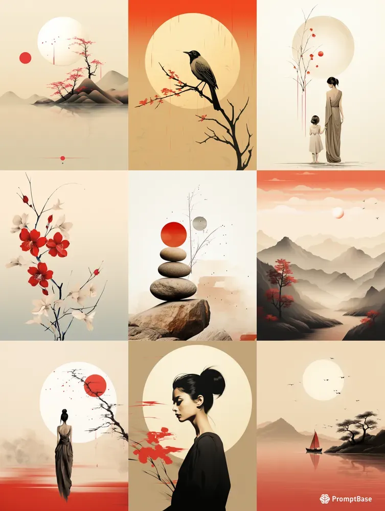 Calm Japanese Zen Art Midjourney Prompt | PromptBase