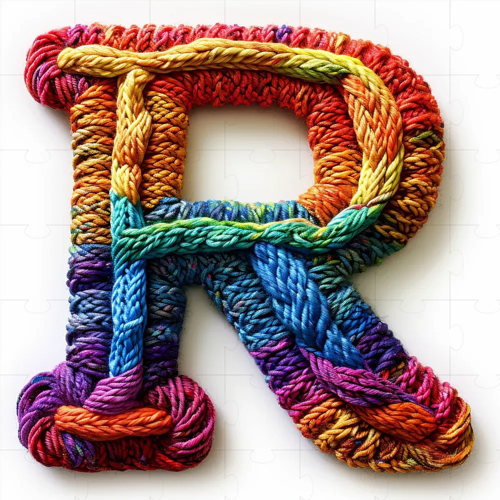 Yarn Made Letter Logos Midjourney Prompt | PromptBase