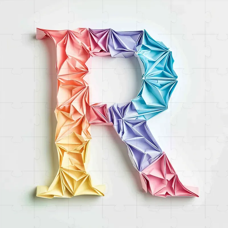 Origami Made Letter Text Logos Midjourney Prompt | PromptBase