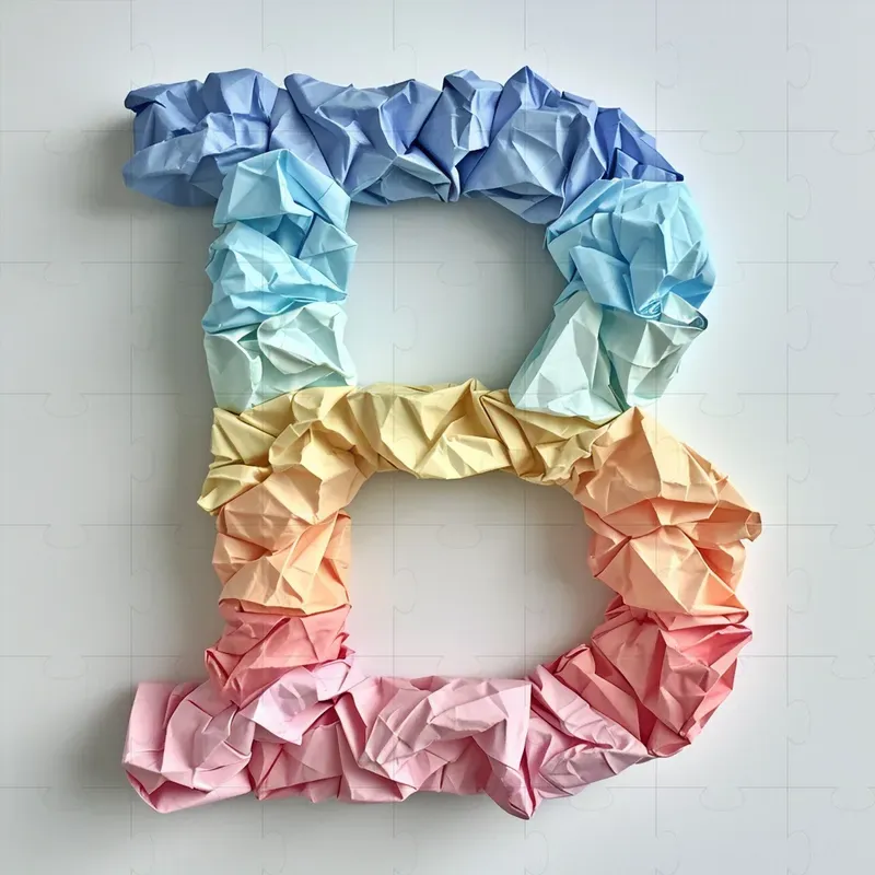 Origami Made Letter Text Logos Midjourney Prompt | PromptBase