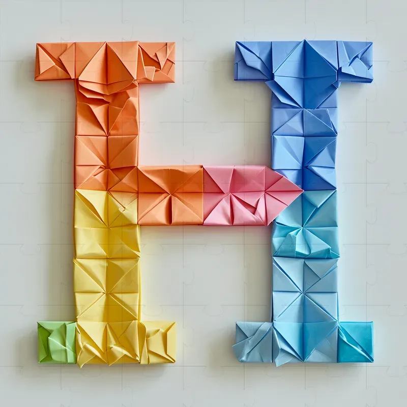 Origami Made Letter Text Logos Midjourney Prompt | PromptBase