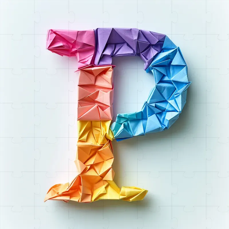 Origami Made Letter Text Logos Midjourney Prompt | PromptBase