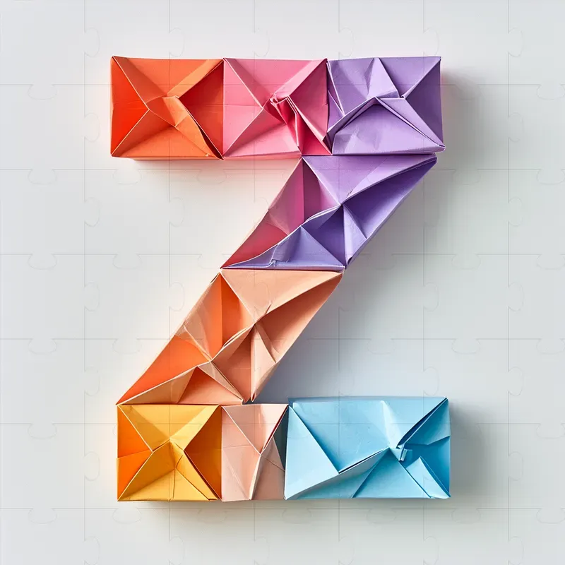 Origami Made Letter Text Logos Midjourney Prompt | PromptBase