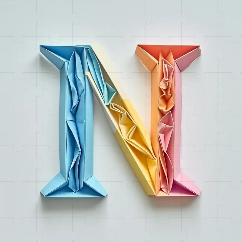 Origami Made Letter Text Logos Midjourney Prompt | PromptBase