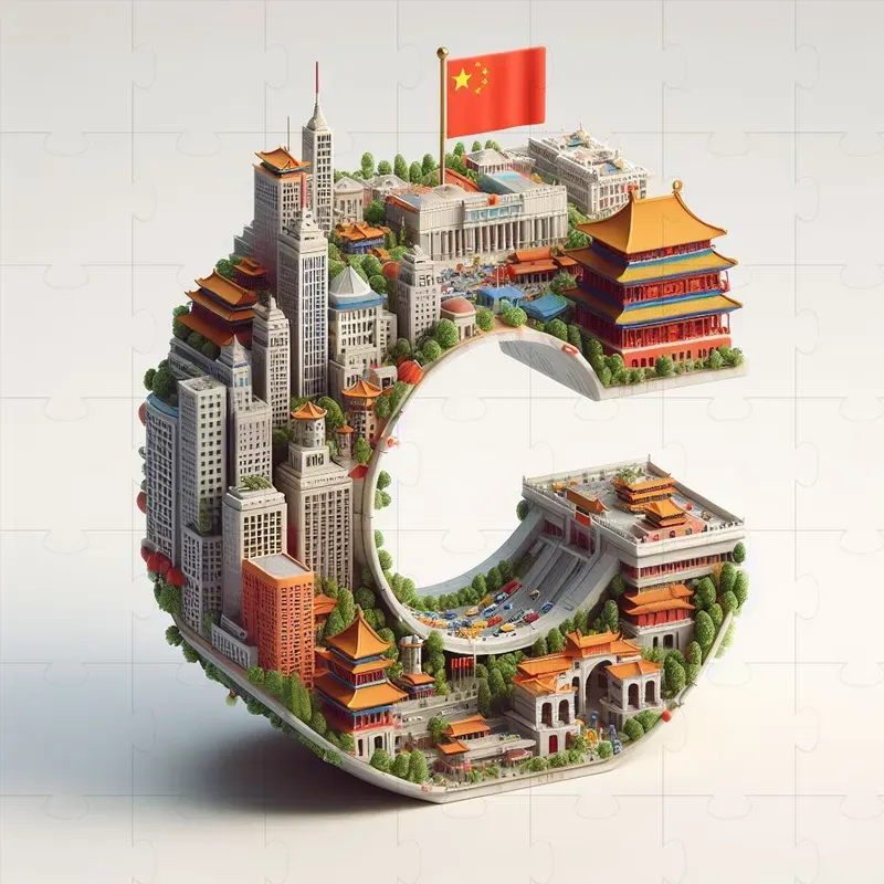 3D Letters Made By Countries Monuments DALL·E Prompt | PromptBase