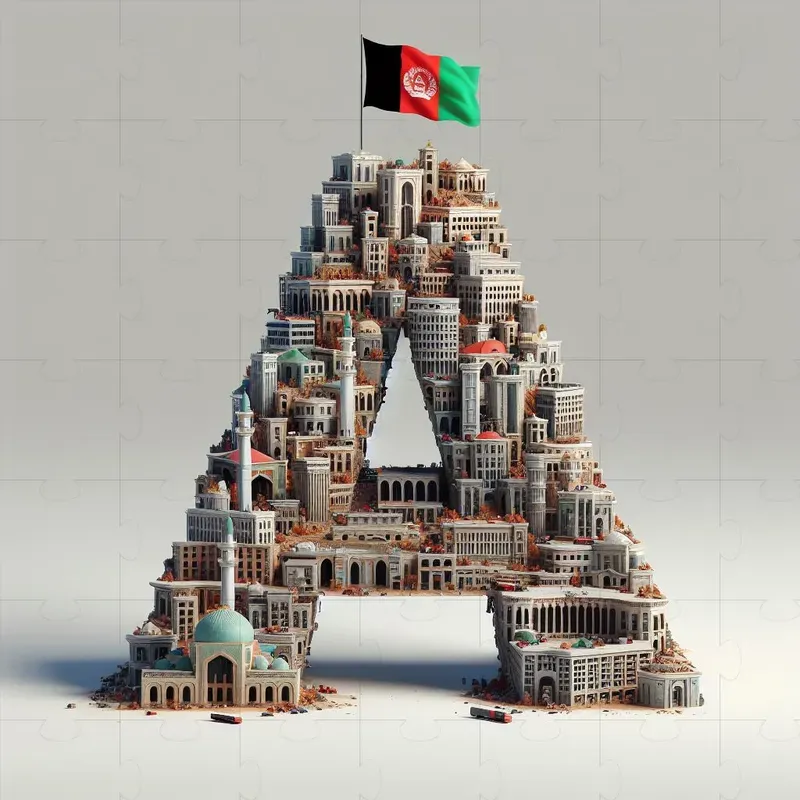 3D Letters Made By Countries Monuments DALL·E Prompt | PromptBase