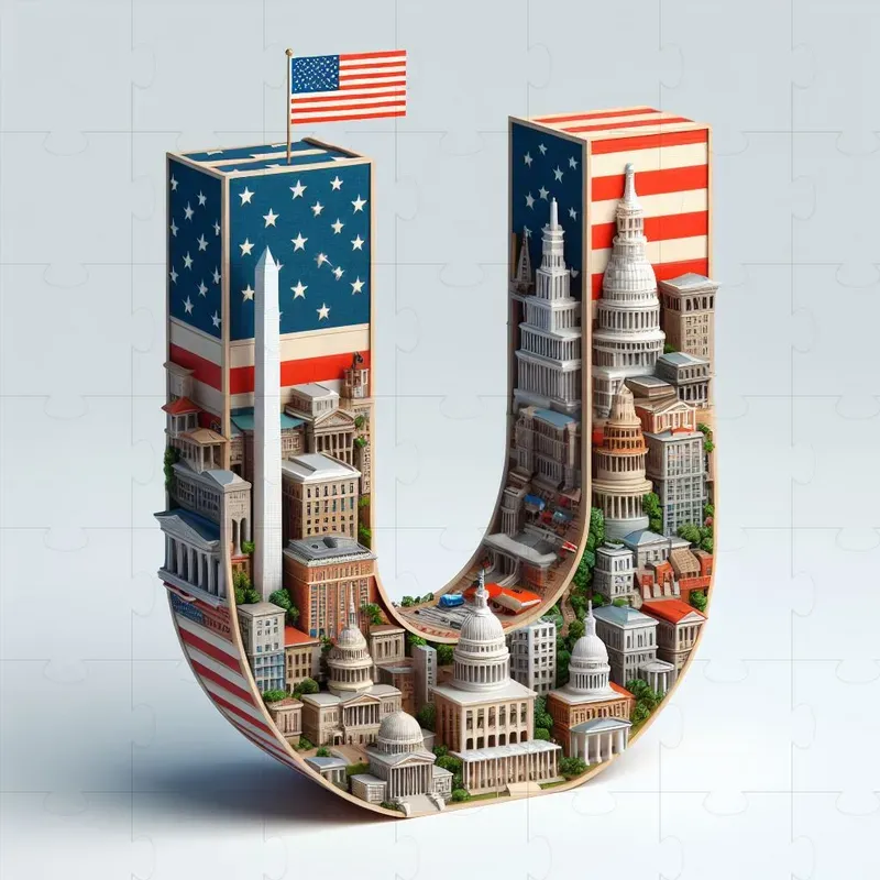 3D Letters Made By Countries Monuments DALL·E Prompt | PromptBase