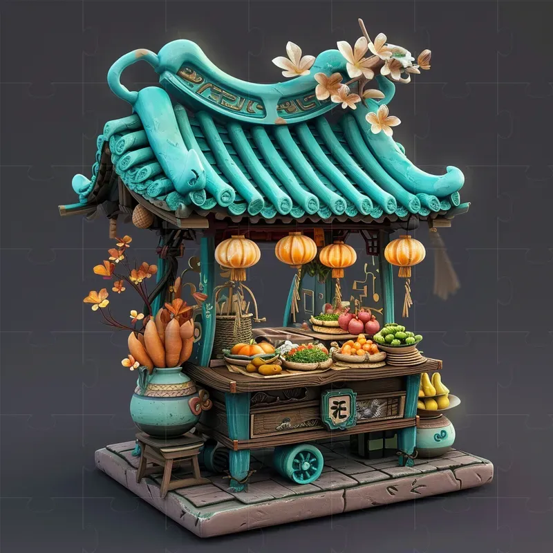 Realistic Chinese 3D Models Game Assets Midjourney Prompt | PromptBase