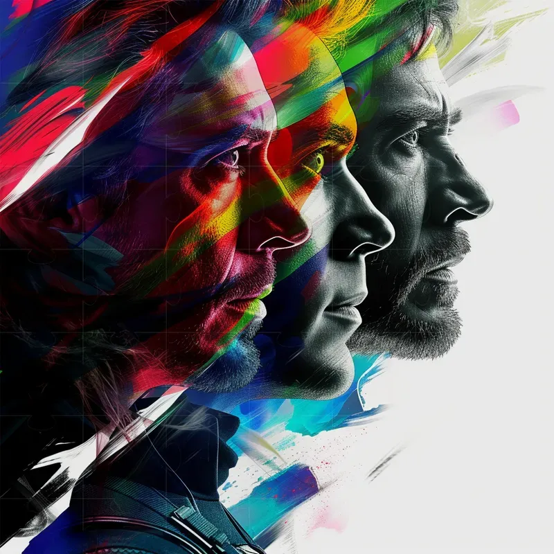 Movie Posters In Colorful Layers Midjourney Prompt | PromptBase