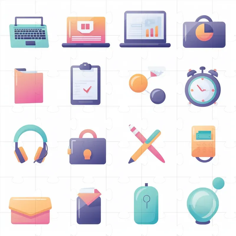 Web Vector Icons Sets In Pastel Colors Midjourney Prompt | PromptBase