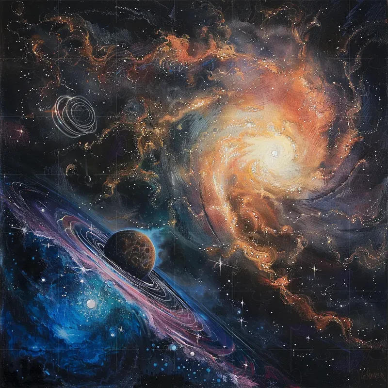 Realistic Cosmic Paintings Midjourney Prompt | PromptBase