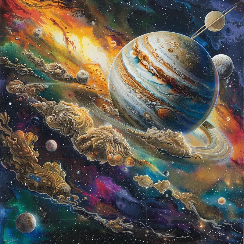 Realistic Cosmic Paintings Midjourney Prompt | PromptBase