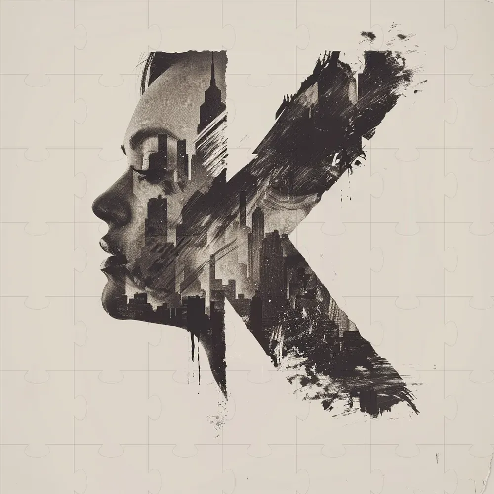 Double Exposure Text Letters Numbers Midjourney Prompt | PromptBase