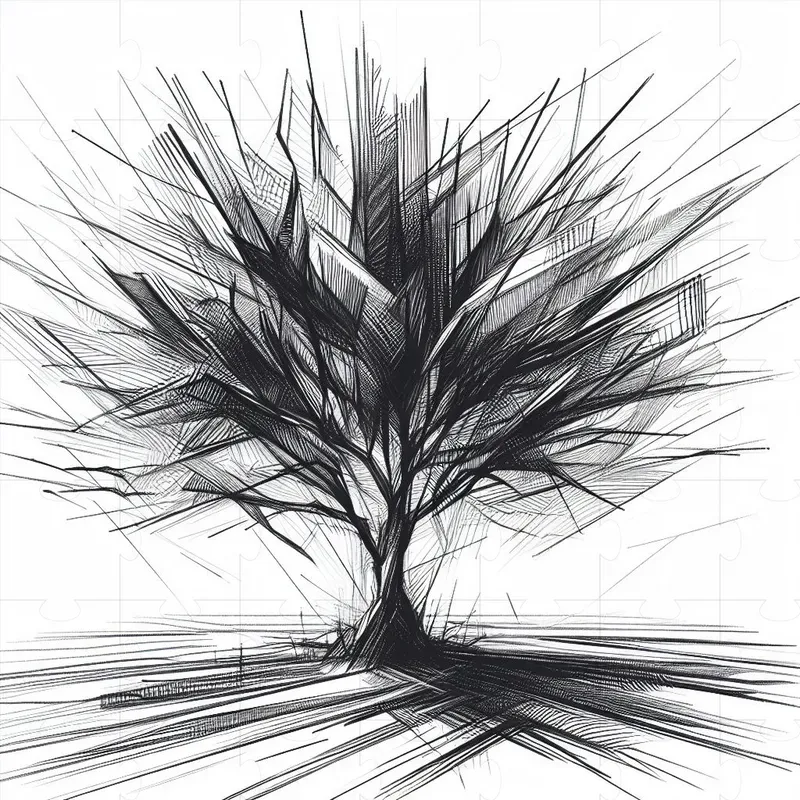 Angular Sketch Drawings DALL·E Prompt | PromptBase