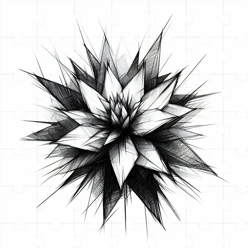 Angular Sketch Drawings DALL·E Prompt | PromptBase